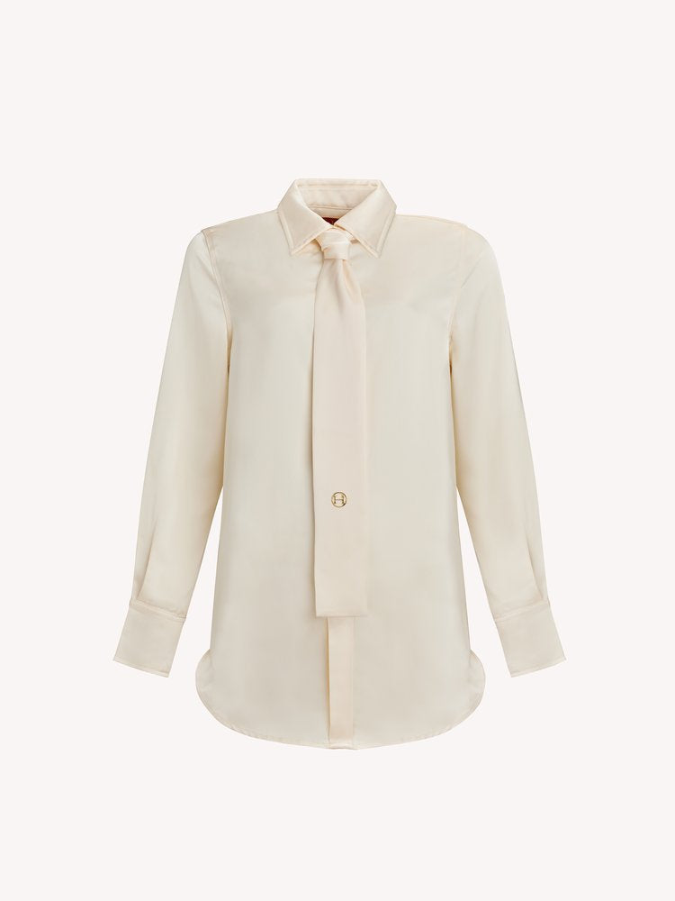 Hunt & Hall The Housham Bow Blouse - Ivory